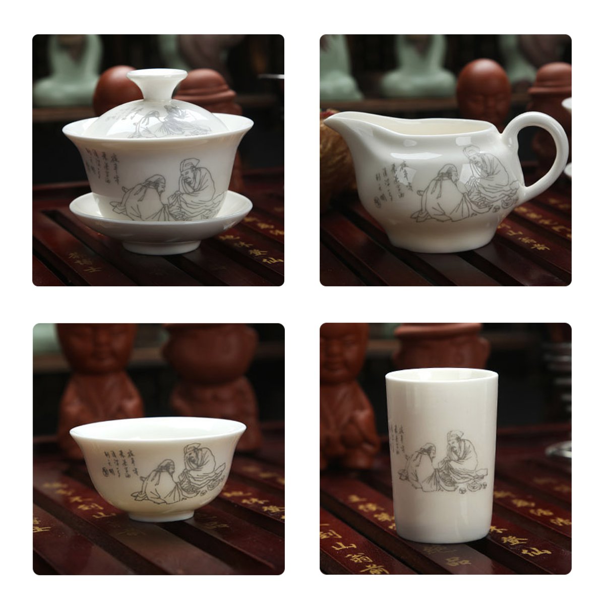 28 Pcs Tea Sets Chinese Kung Fu Tea Set Ceramic Po... – Vicedeal