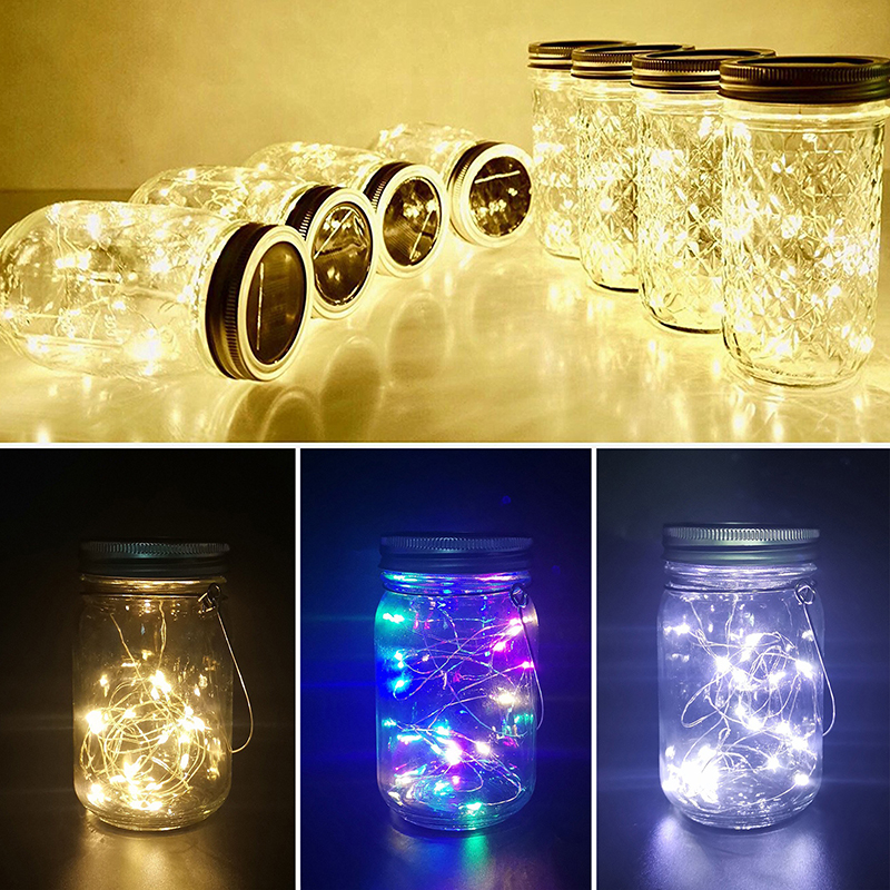 Solar Led Fairy Light Outdoor Mason Jar Bottle Lig... – Grandado