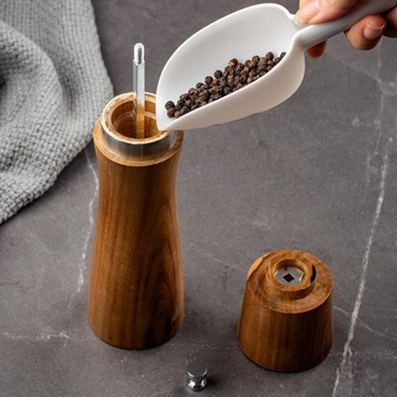 2Pcs Wood Salt and Pepper Grinders Set, Manual Aca... – Vicedeal