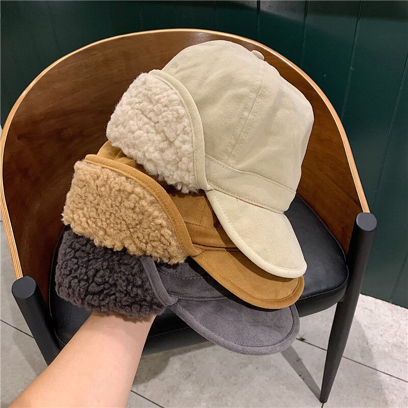 5 Colors Autumn Winter Bomber Hat Men Women Cotton... – Grandado