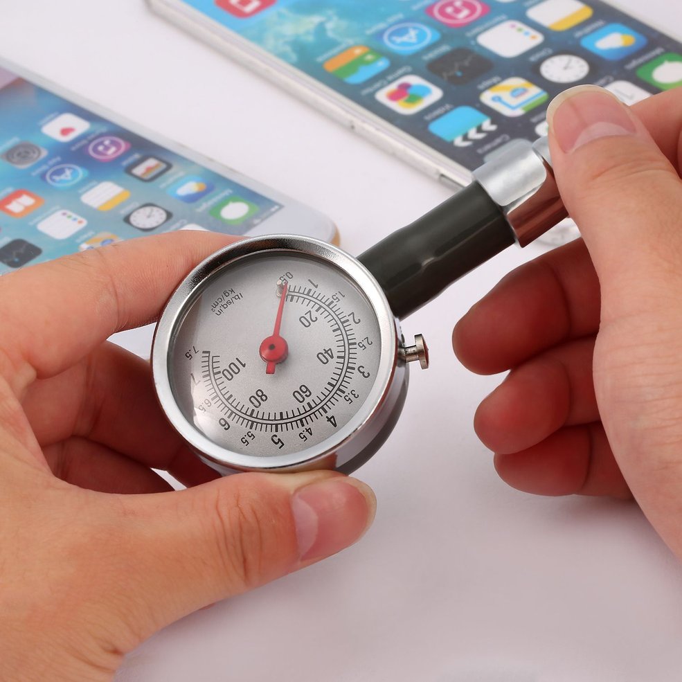 Black High Precision Car Motor Bike Dial Tire Mini... – Grandado