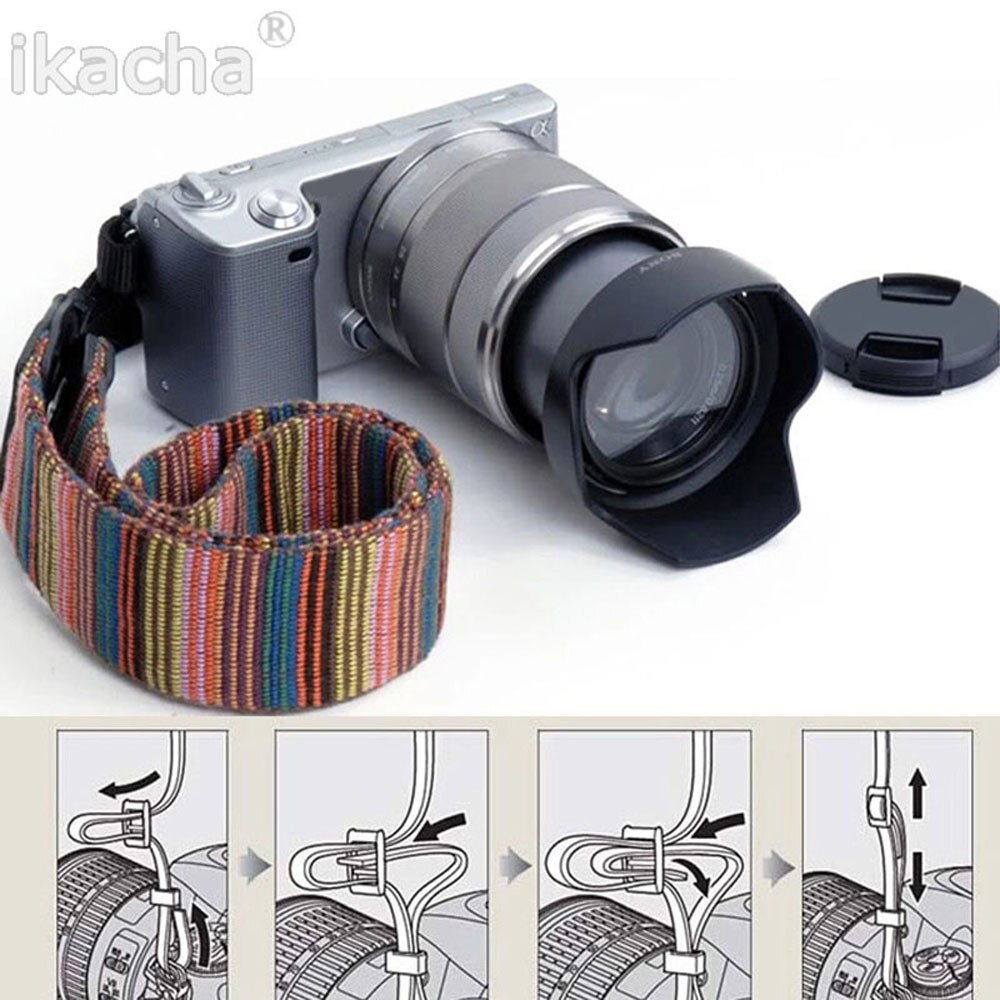 Universal Color Stripes Soft red Camera Neck Strap... – Vicedeal