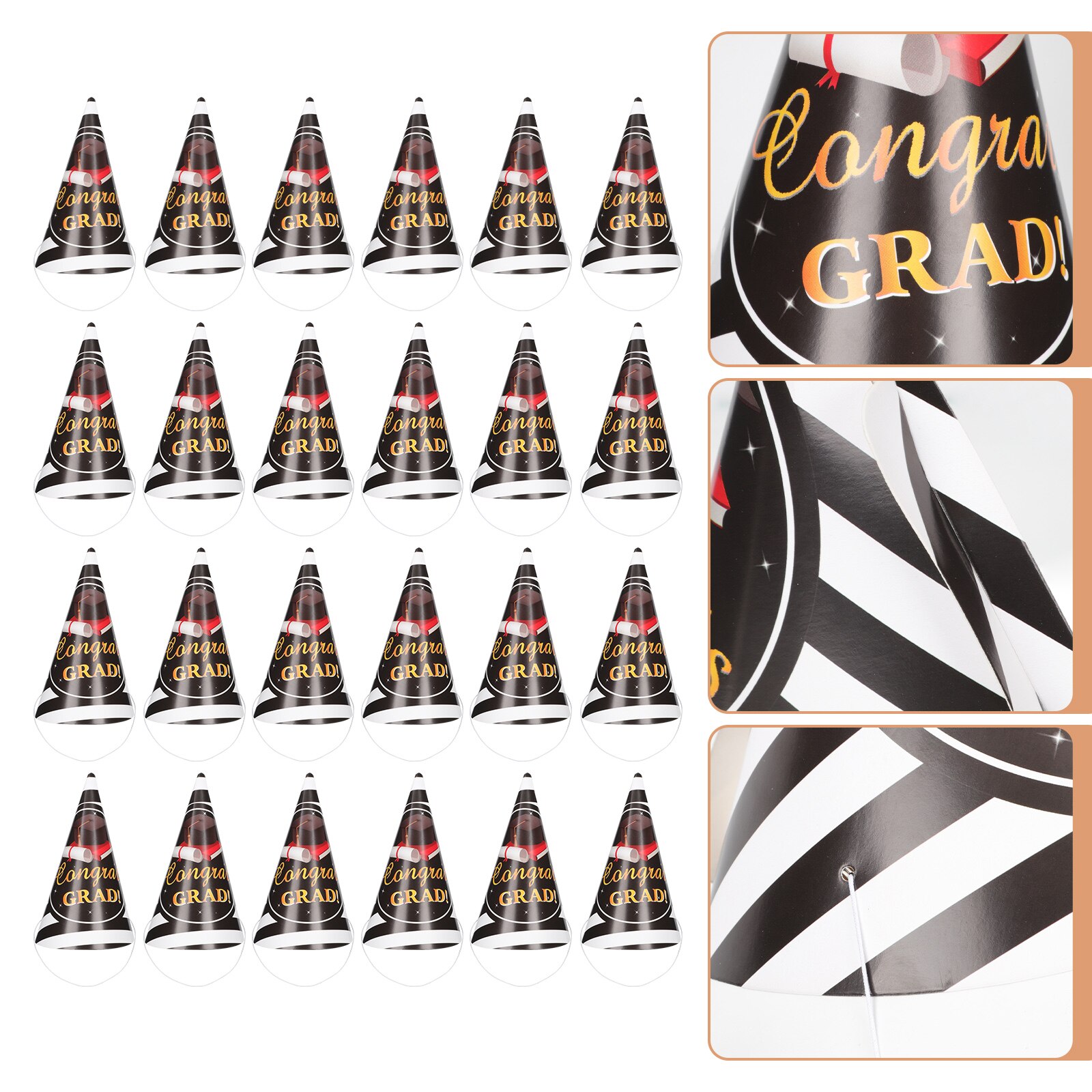 24Pcs Decorative Party Hats Graduation Circular Co... – Grandado
