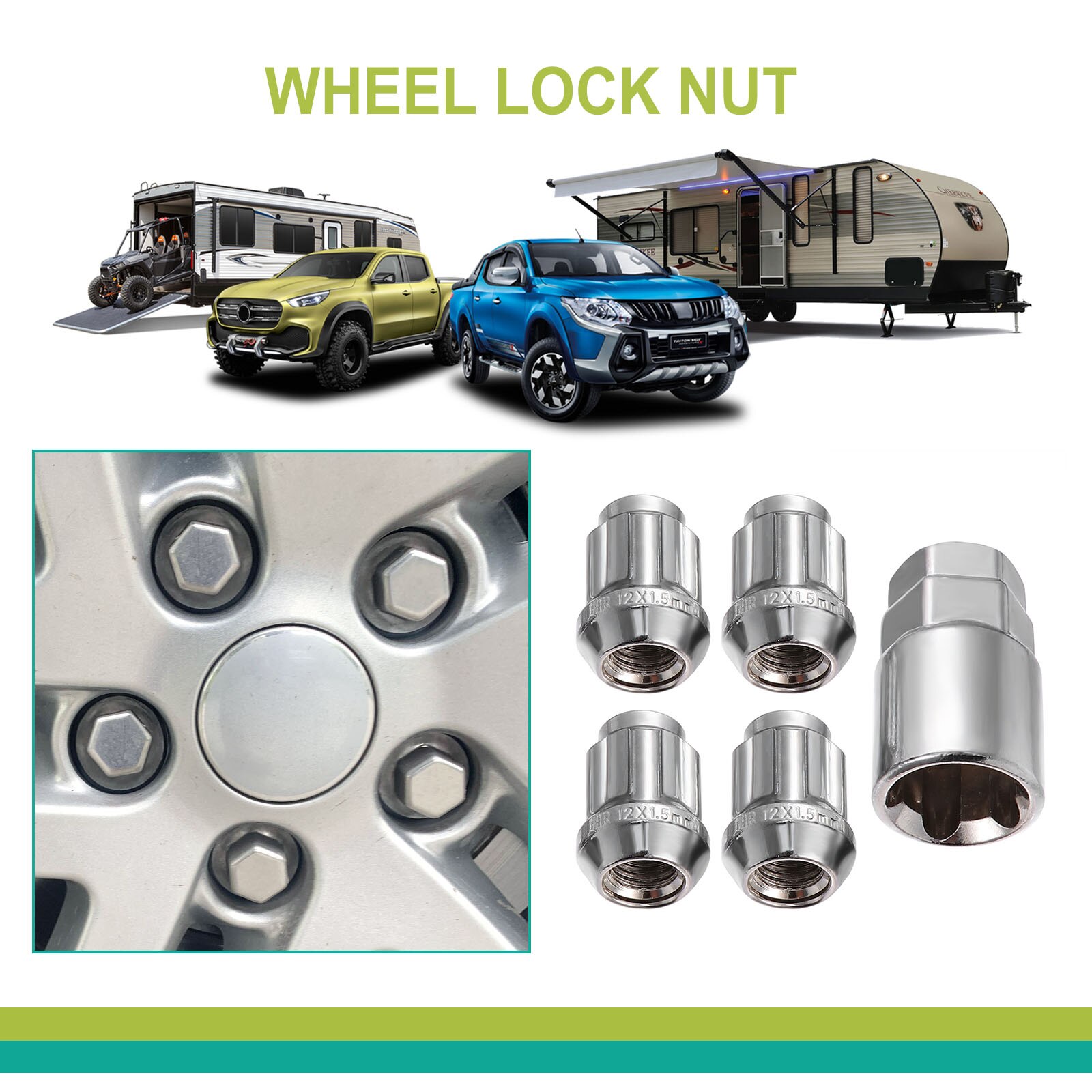 4pcs Wheel Lock Nut Anti Theft Durable Wheel Nut C... – Vicedeal