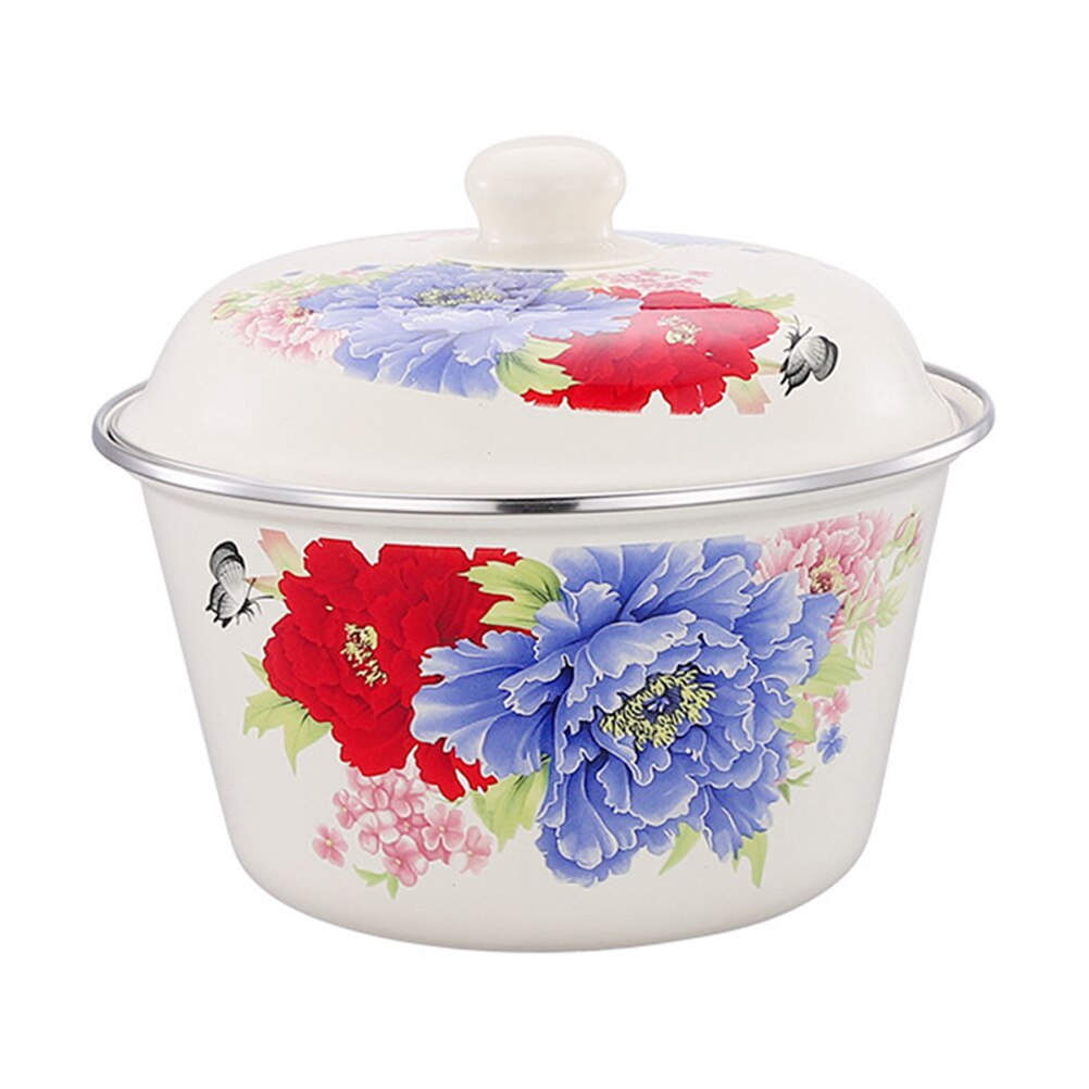 Retro Enamel Bowl Decorative Enamel Basin Food Bow... – Vicedeal