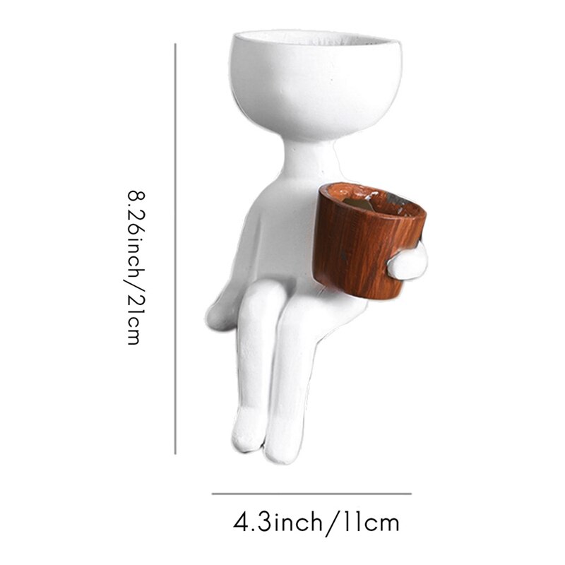 Art Portrait Vase Resin Flower Pot Abstract Charac... – Grandado