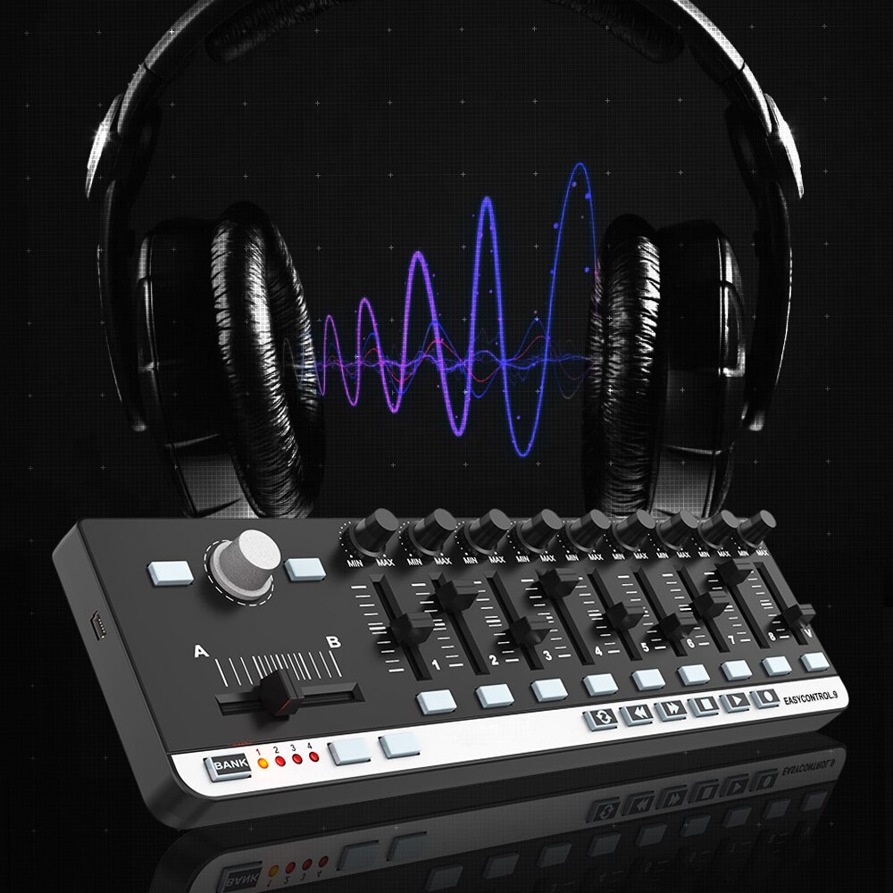 Worlde EasyControl.9-teclado MIDI portátil, Mini U... – Grandado