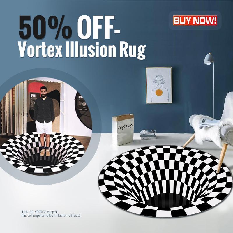 Vortex illusion tæppe 3d vortex tæppe stue indretn... – Grandado