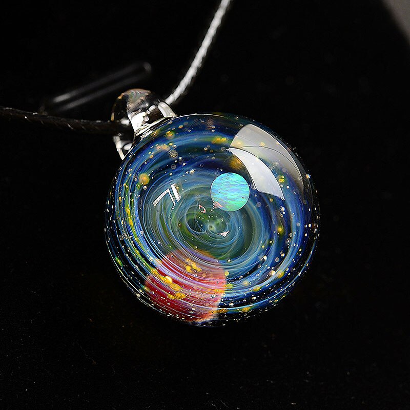 BOEYCJR Unique Opal Stone Universe Glass Planets P... – Grandado