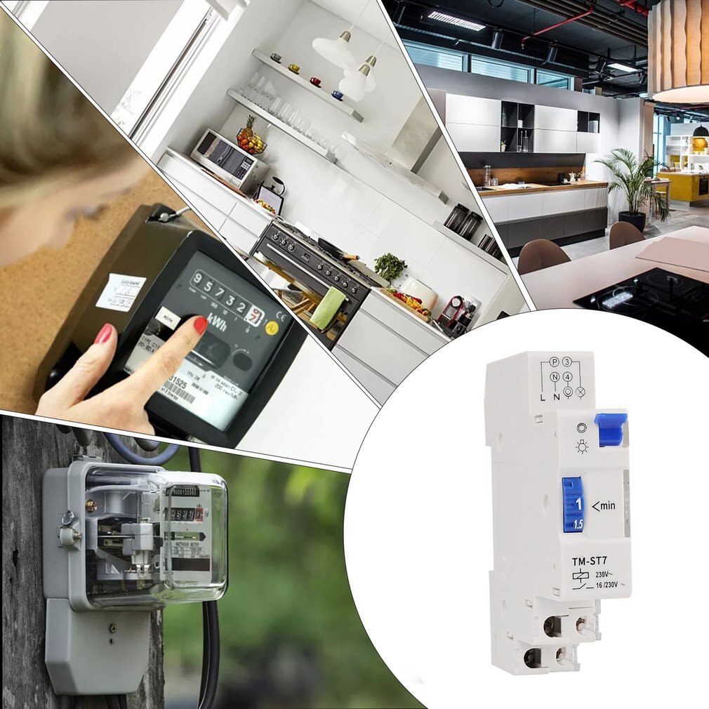 230V AC 7 Minutes Mechanical Timer 18mm Single Mod... – Grandado