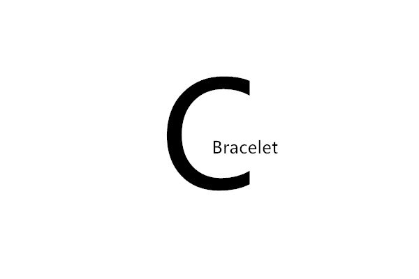 Bokstaven c armband – Grandado