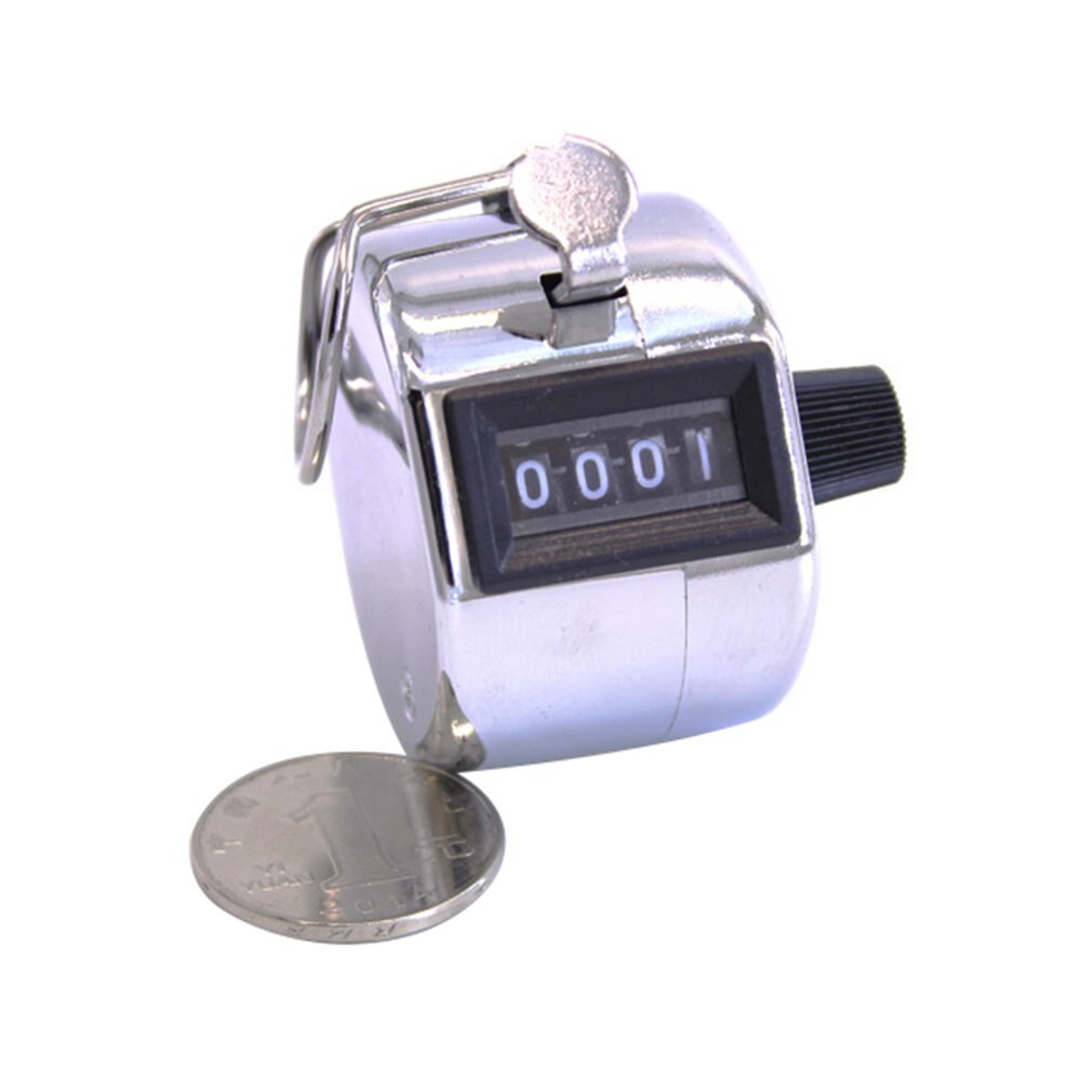 Metal 4 Digit Manual Mechanical Counter Palm Count... – Vicedeal