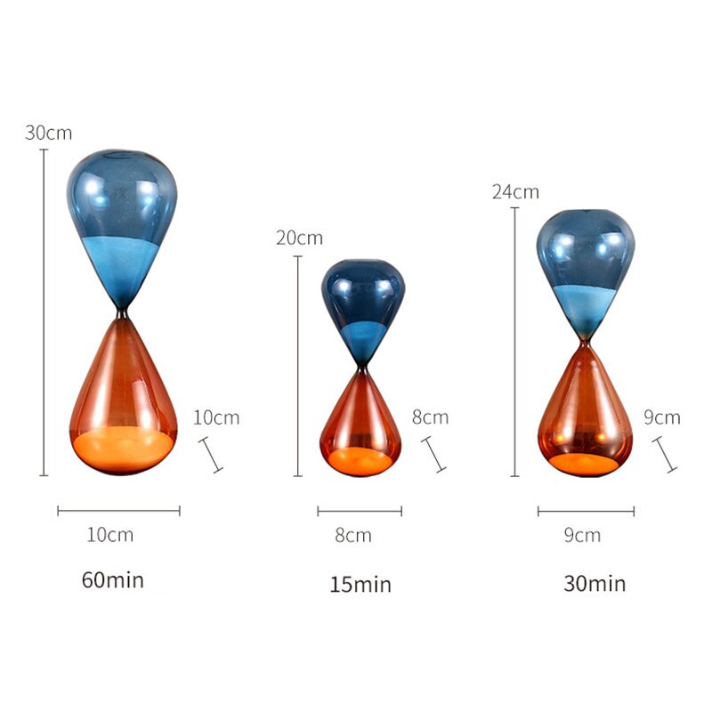 Colorful Sandglass Bicolor Glass Hourglass Desk De... – Grandado