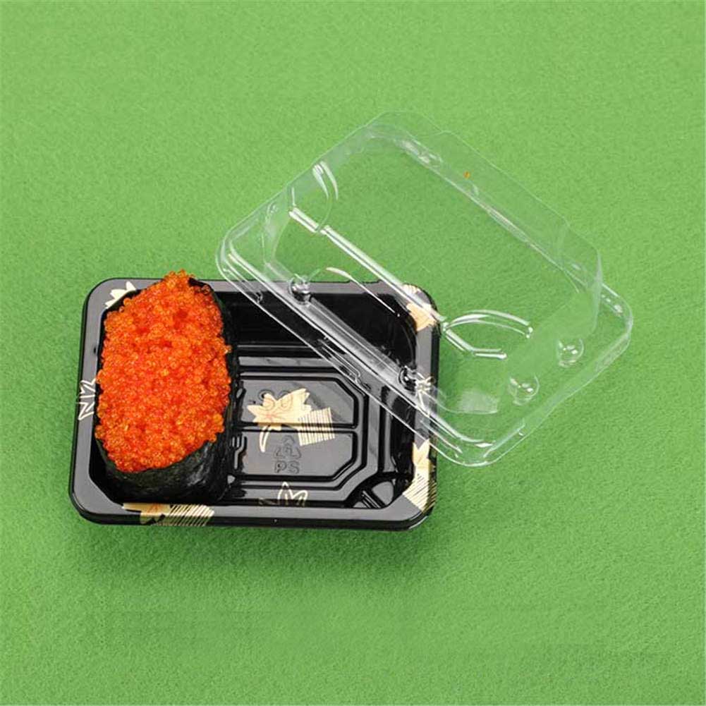 Pure Black Sushi Packaging Box Sashimi Salmon Take... – Vicedeal