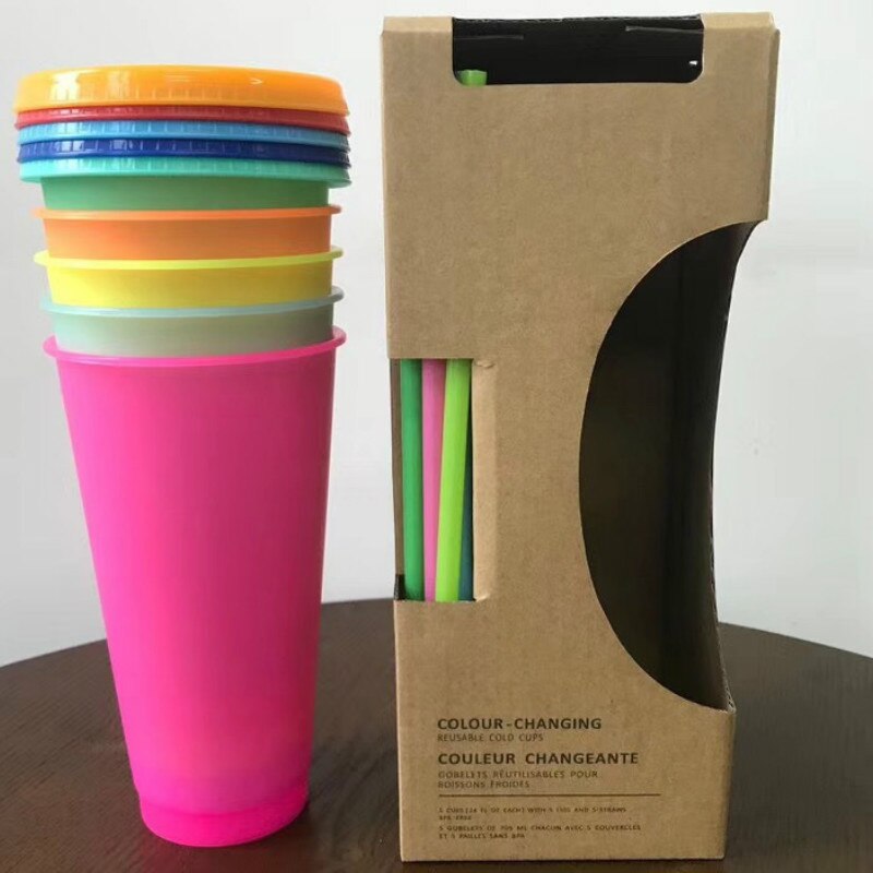 5PCS 600-700ml Cup Summer cold water color-changin... – Grandado