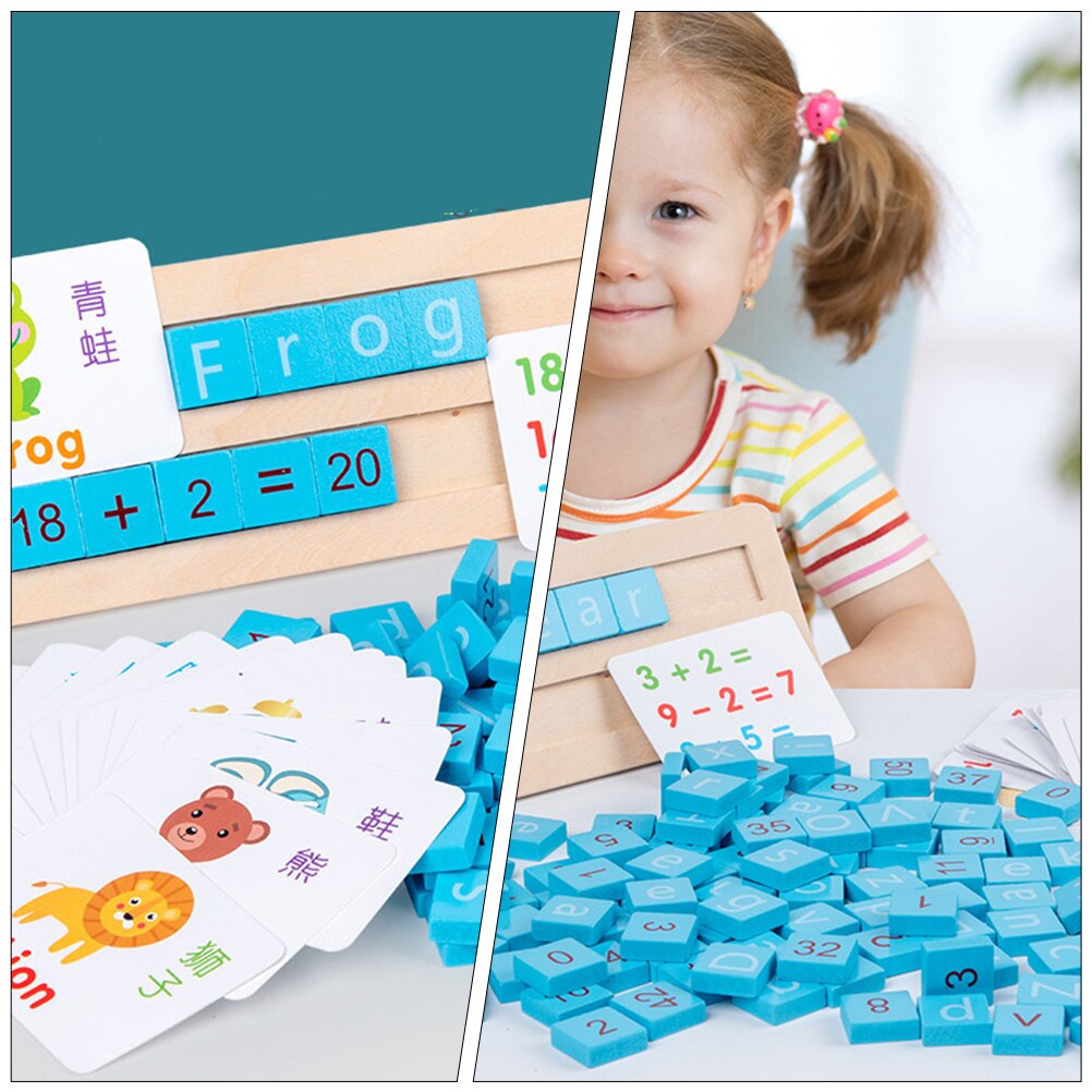 1 Set Kids Number Alphabet Puzzle Kids Wooden Educ... – Grandado