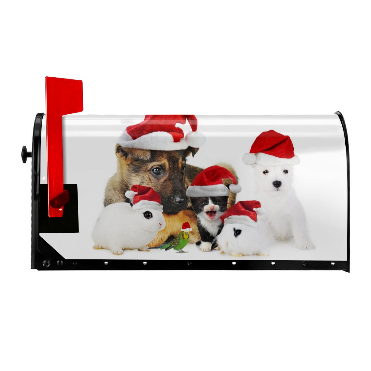 Dog Cat Family Photo Mailbox Cover ChristmasMailbo... – Grandado