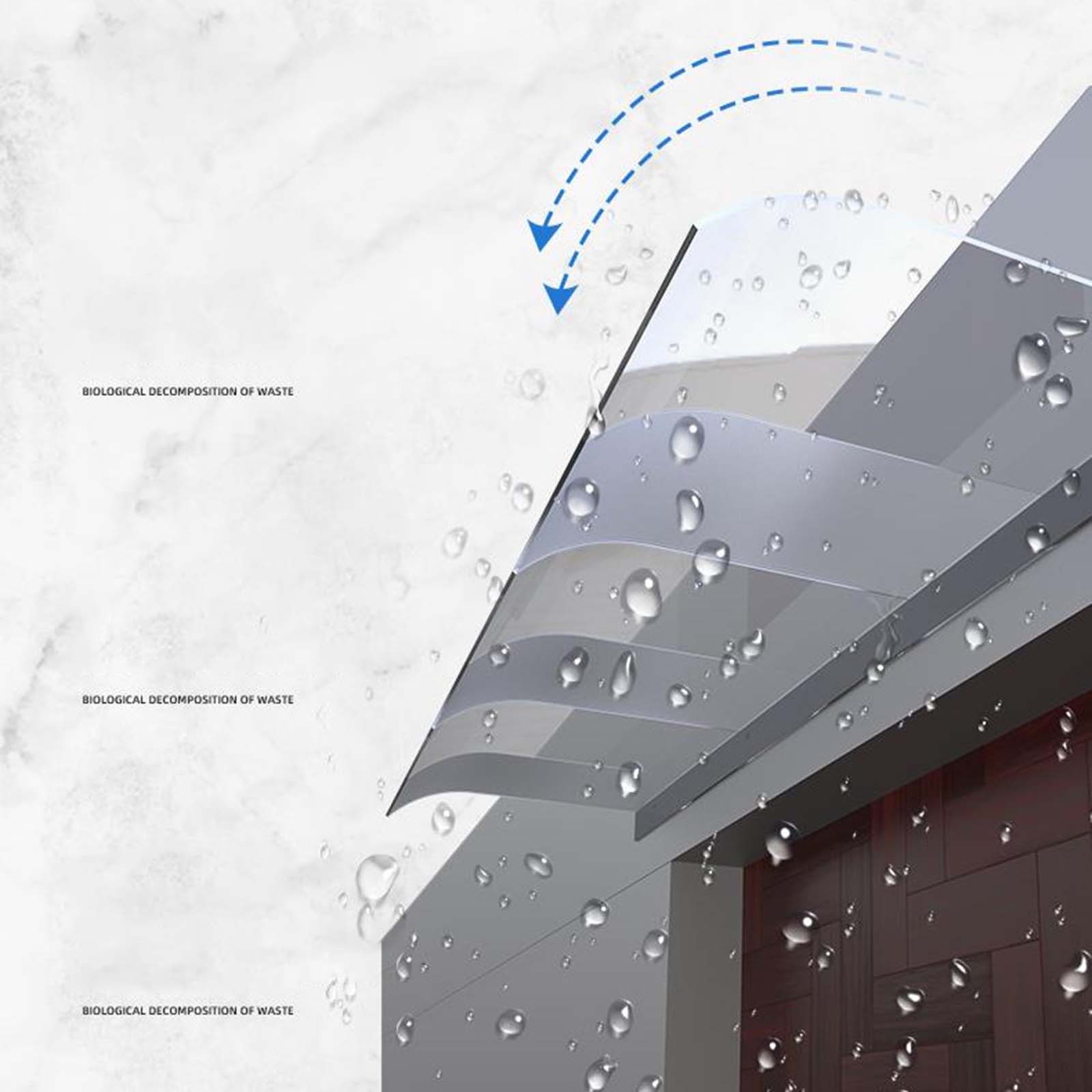 Window Canopy with Screws Awnings Rain Snow Protec... – Grandado