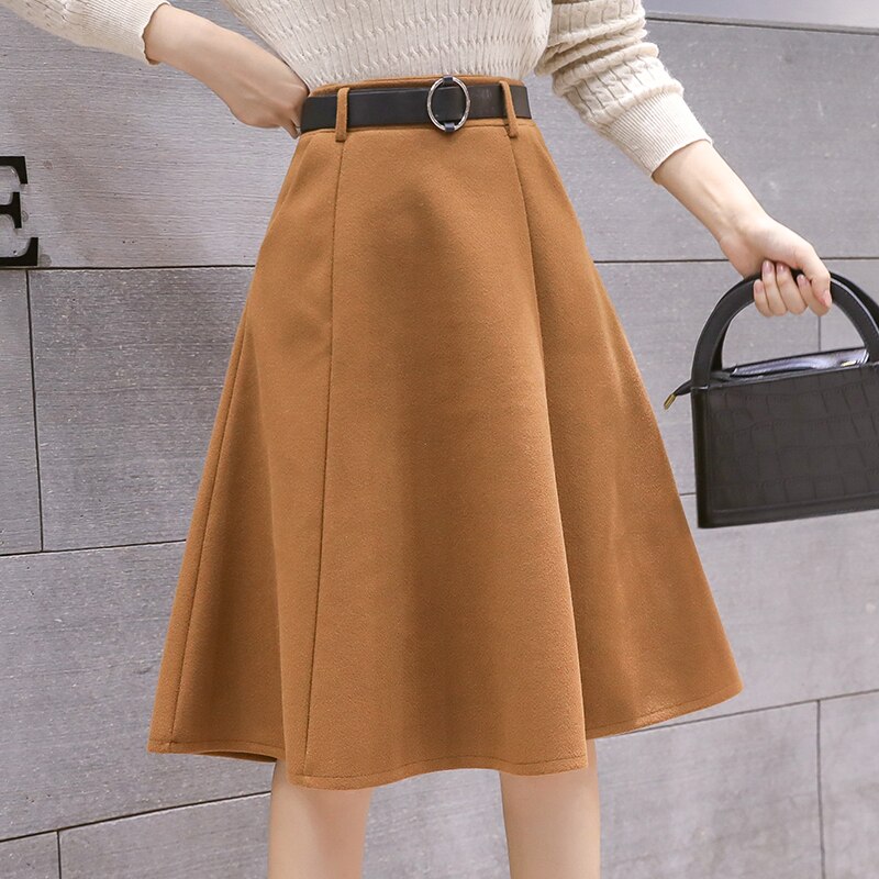 Neophil 2022 Winter Zwarte Wollen A-lijn Vrouwen R... – Vicedeal