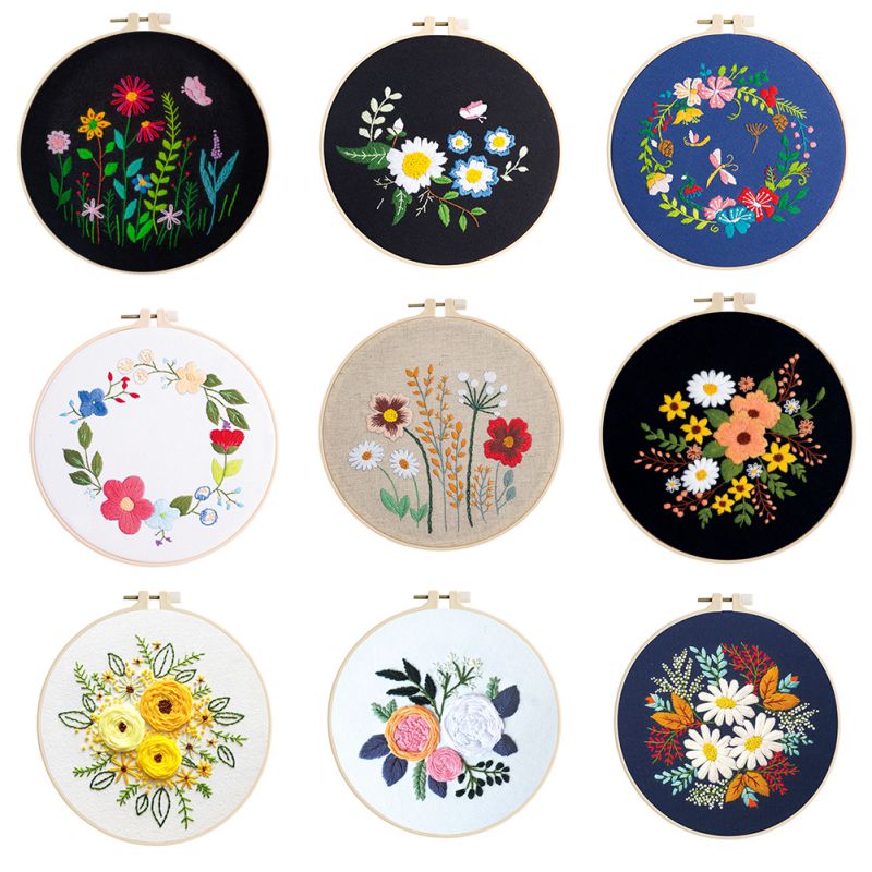 Embroidery Starter Kit For Beginners Stamped Embro... – Grandado