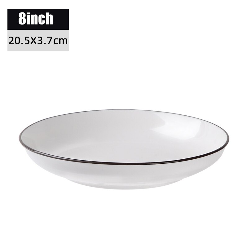 White Dinnerware Set Porcelain Spoon Bowl Plate fo... – Vicedeal