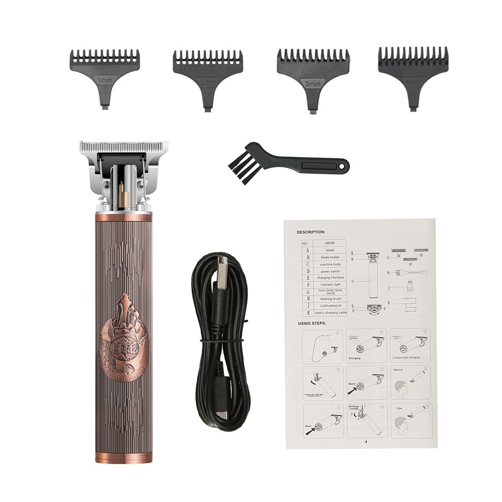 Cordless Gapped Trimmer Hair Clipper Electric Retr... – Vicedeal