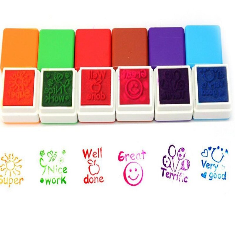 6pc/set Kindergarten Teachers reward Stamper Child... – Vicedeal