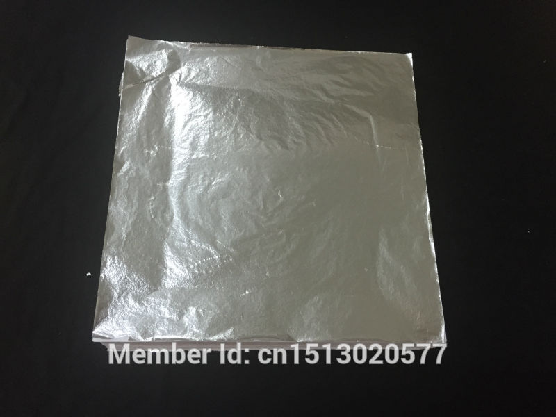 100 sheets 16 X 16cm Imitation silver leaf sheet f... – Grandado
