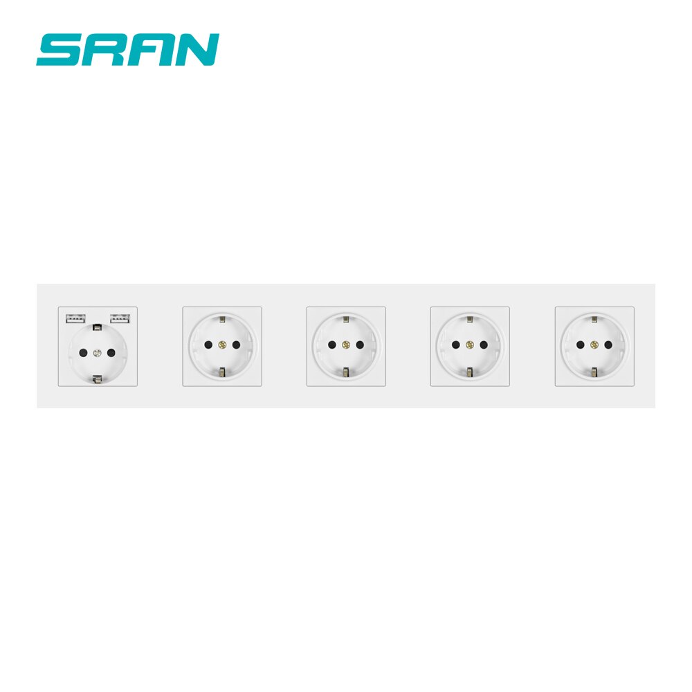 SRAN Wall 16A EU power socket with usb five frames... – Grandado