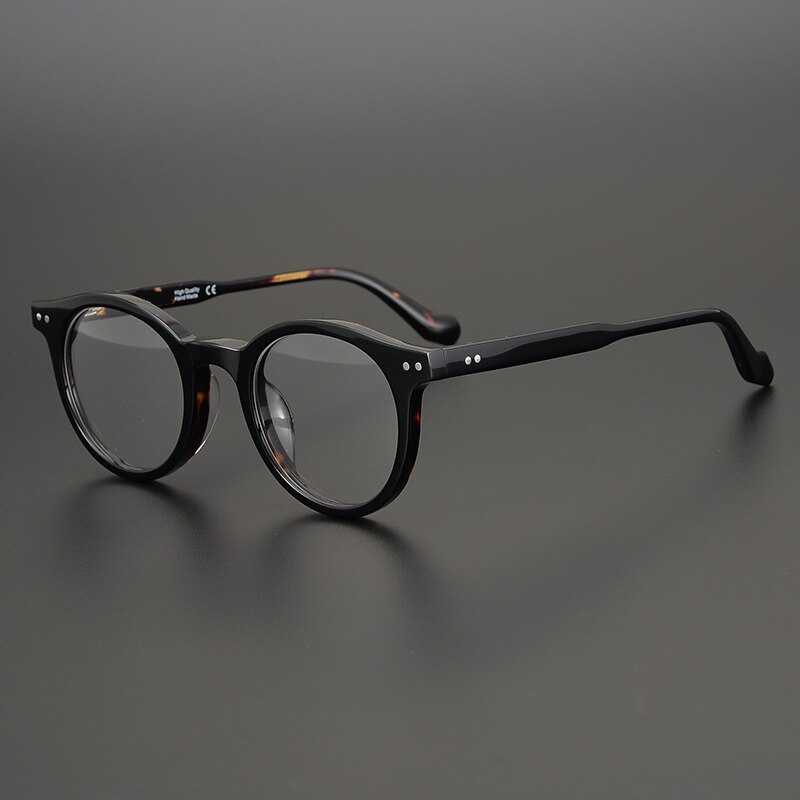 Vintage Round Acetate Glasses Frame Men Women Retr... – Grandado