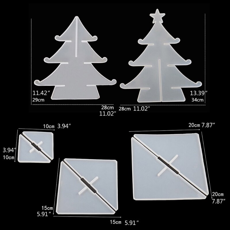 3-Tier Christmas Tree Cake Stand Tray Epoxy Resin ... – Grandado