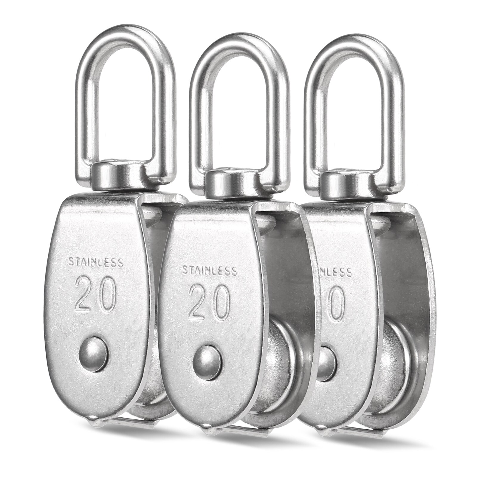 3PCS Lifting Single Pulley Stainless Steel Heavy D... – Grandado