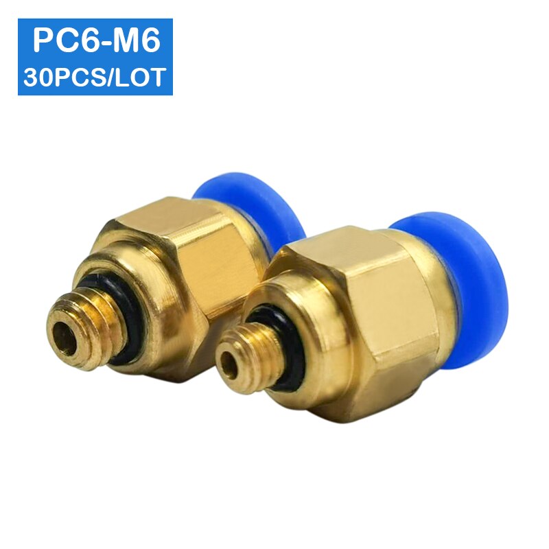 30Pcs PC6-M6, 6Mm Tot M6 Pneumatische Connectors M... – Grandado