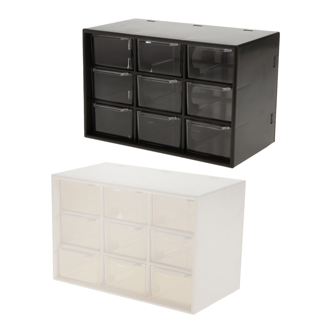 Storage Cabinet 9 Grid 3 Layer Drawer Storage Box ... – Grandado