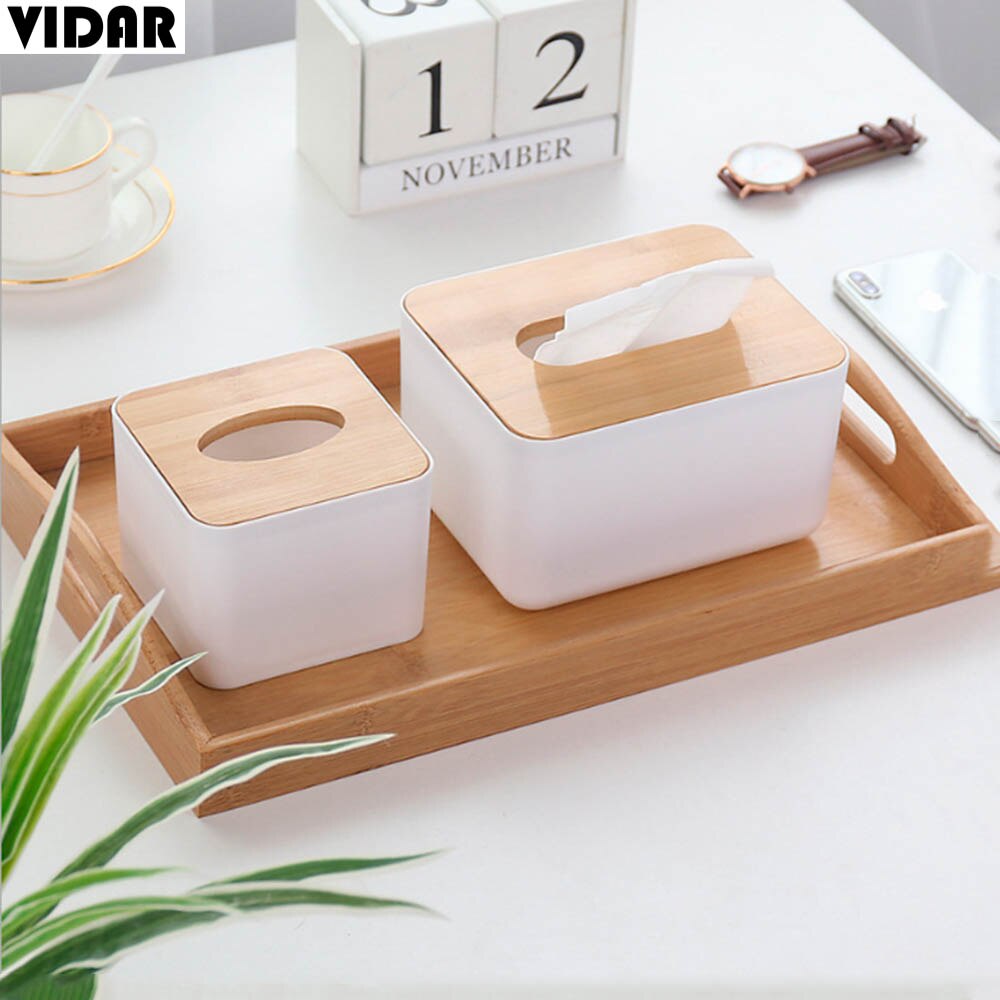 VIDAR Tissue Box Wooden Cover Paper Toilet Box Tis... – Grandado