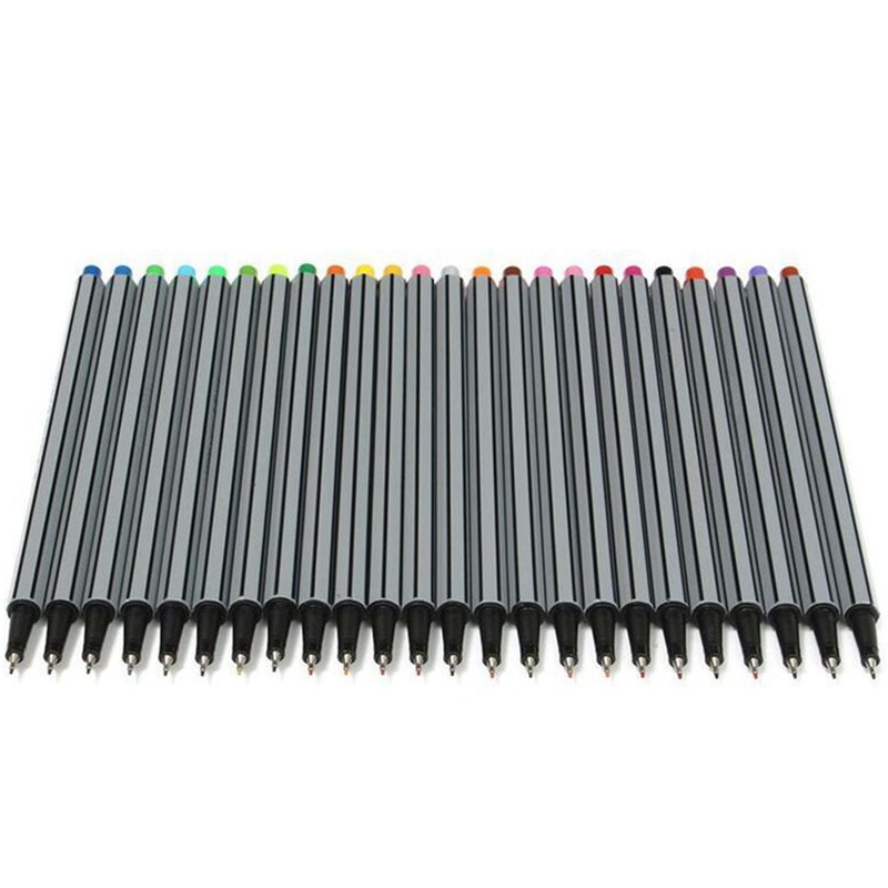 Stabilo 24 Farben 0,4mm Spitze Skizze Marker Schul... – Vicedeal