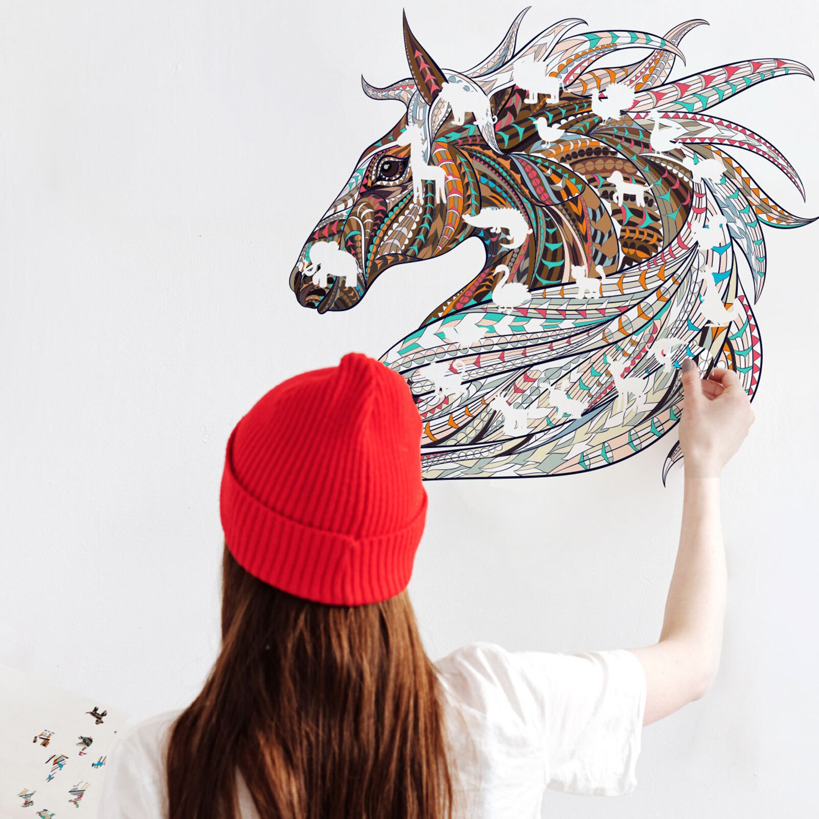 Horse Jigsaw Puzzles Colorful Unique Animal Shape ... – Grandado