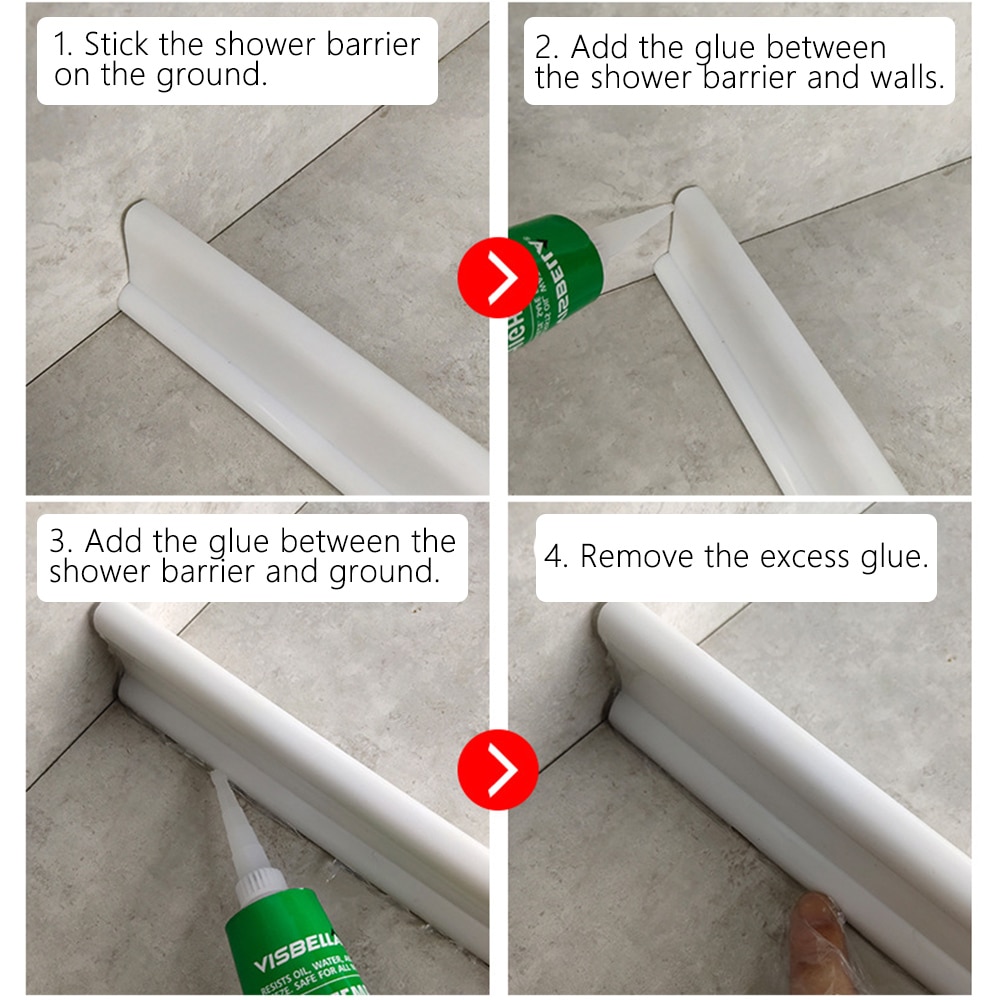 Bathroom Water Stopper Flood Barrier Rubber Water ... – Grandado