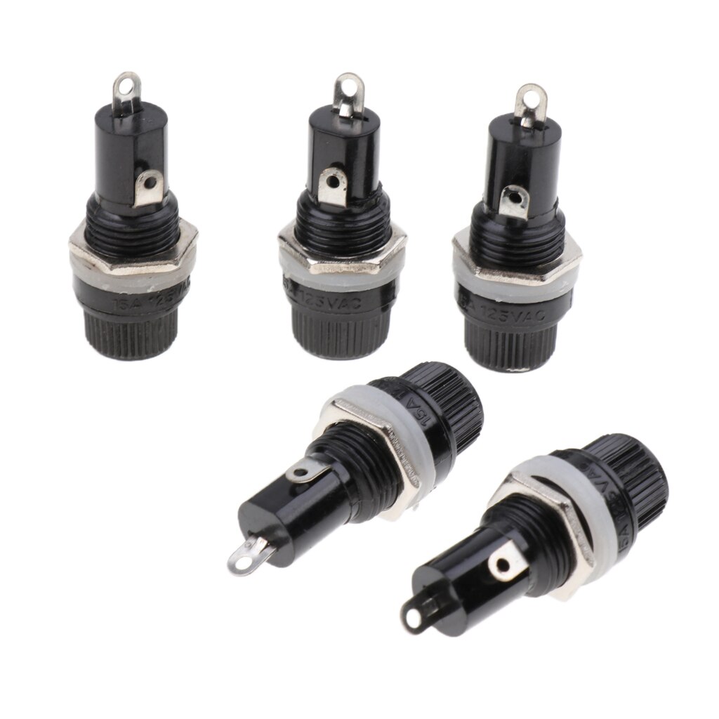 5 Pieces AC 125V/15A 250V/10A Screw Cap Panel Moun... – Grandado