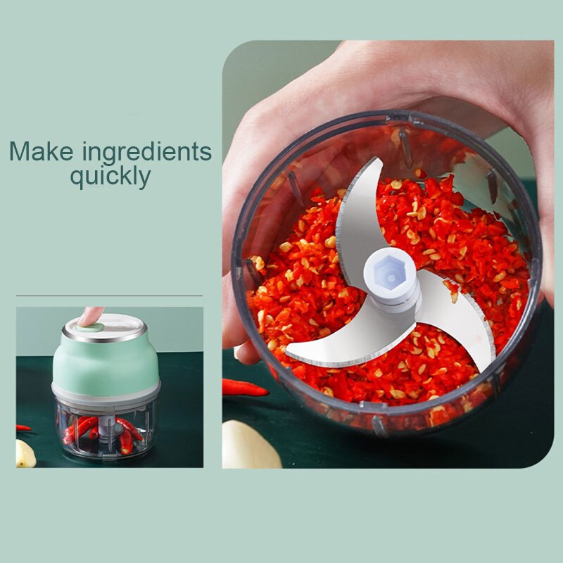 Electric Mini Garlic Chopper Vegetable Food Mincer... – Vicedeal