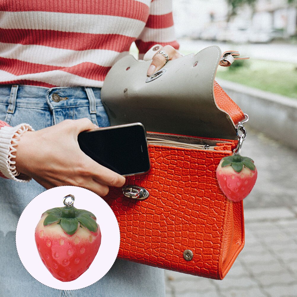 10Pcs Mini Fruit Decor Strawberry Charms Keychain ... – Vicedeal