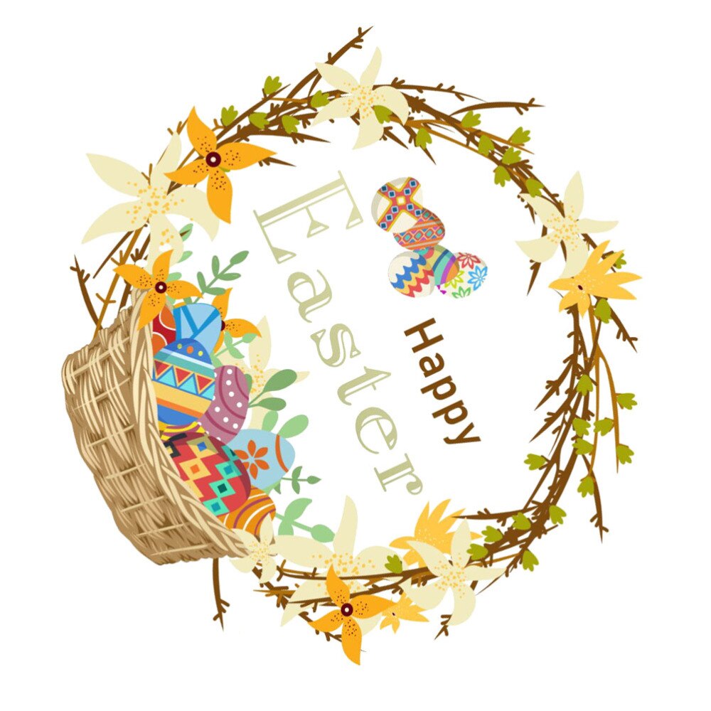 48cm Easter Showcase Sticker Flower Basket Glass S... – Grandado