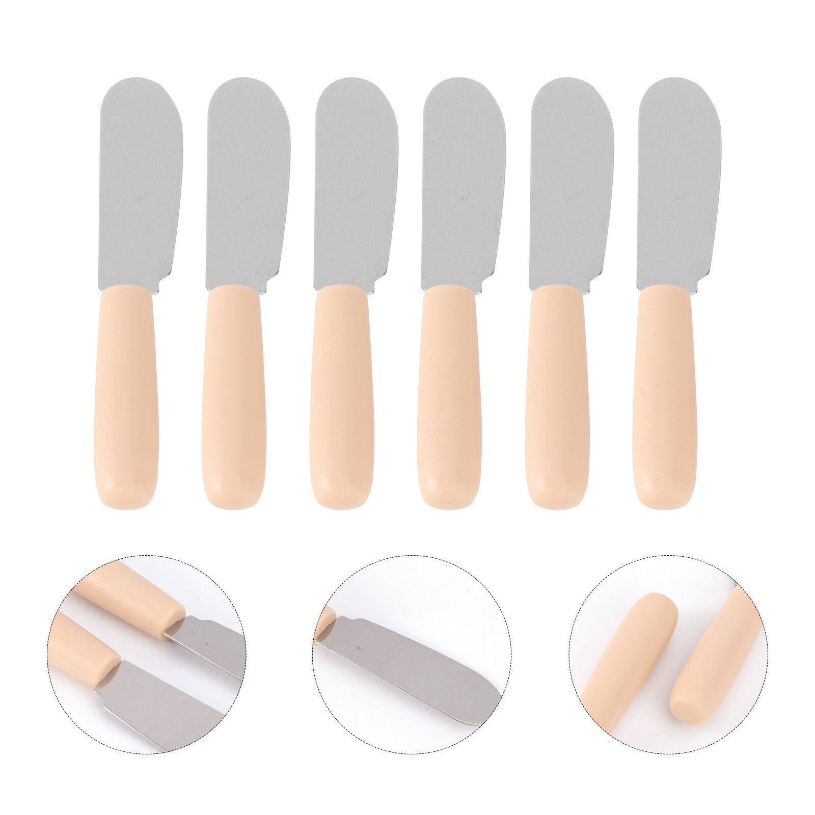 6pcs Stainless Steel Plastic Handle Butter Silicon... – Vicedeal