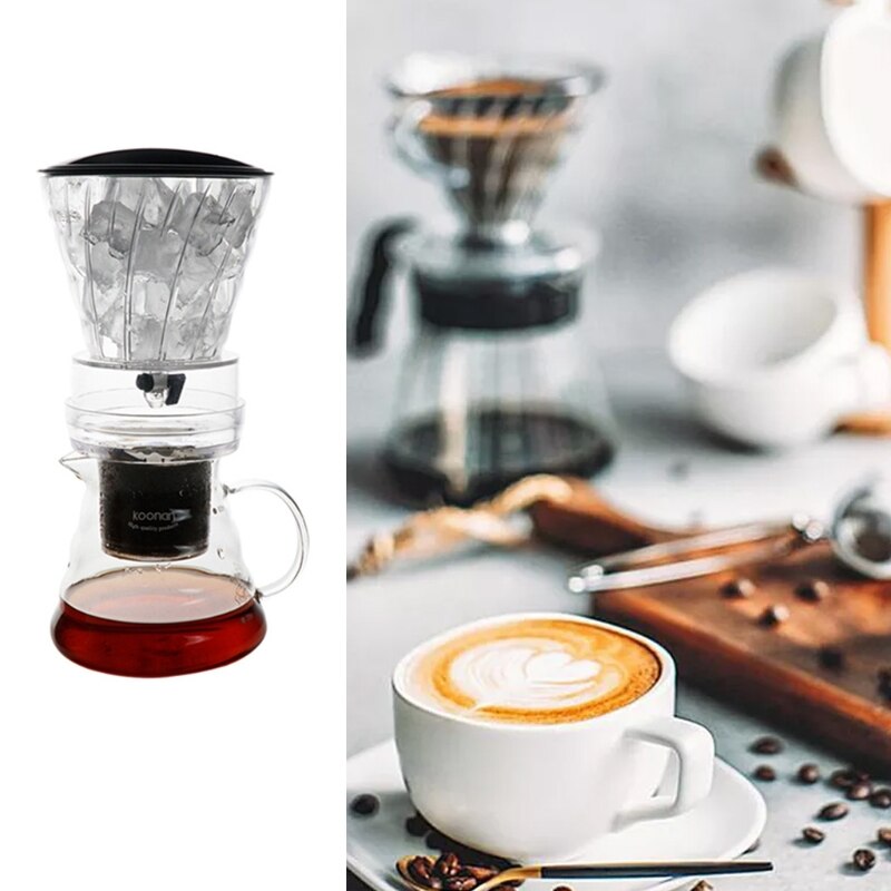 600ml Reusable Ice Drip Coffee Filter Tools Glass ... – Grandado