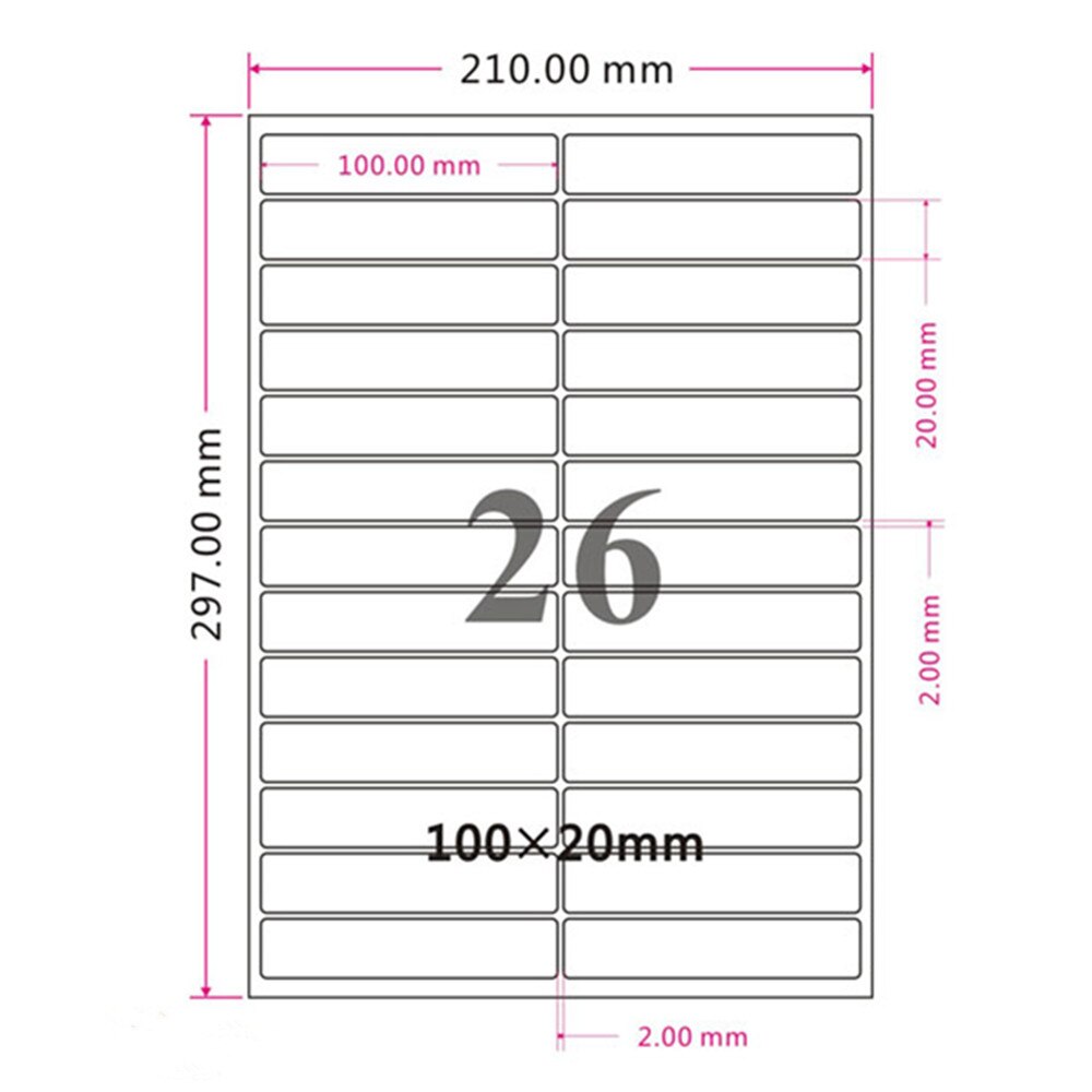 6 maten Glossy Wit A4 Kraftpapier Rechthoek Ronde ... – Grandado