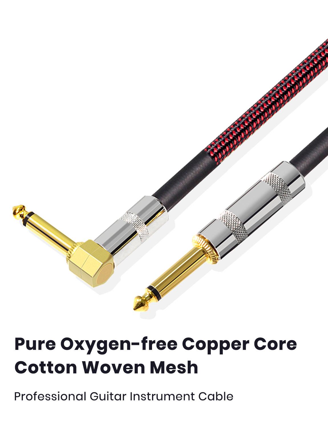 Guitar Cable 6.35mm 1/4 inch Straight to Right Ang... – Grandado