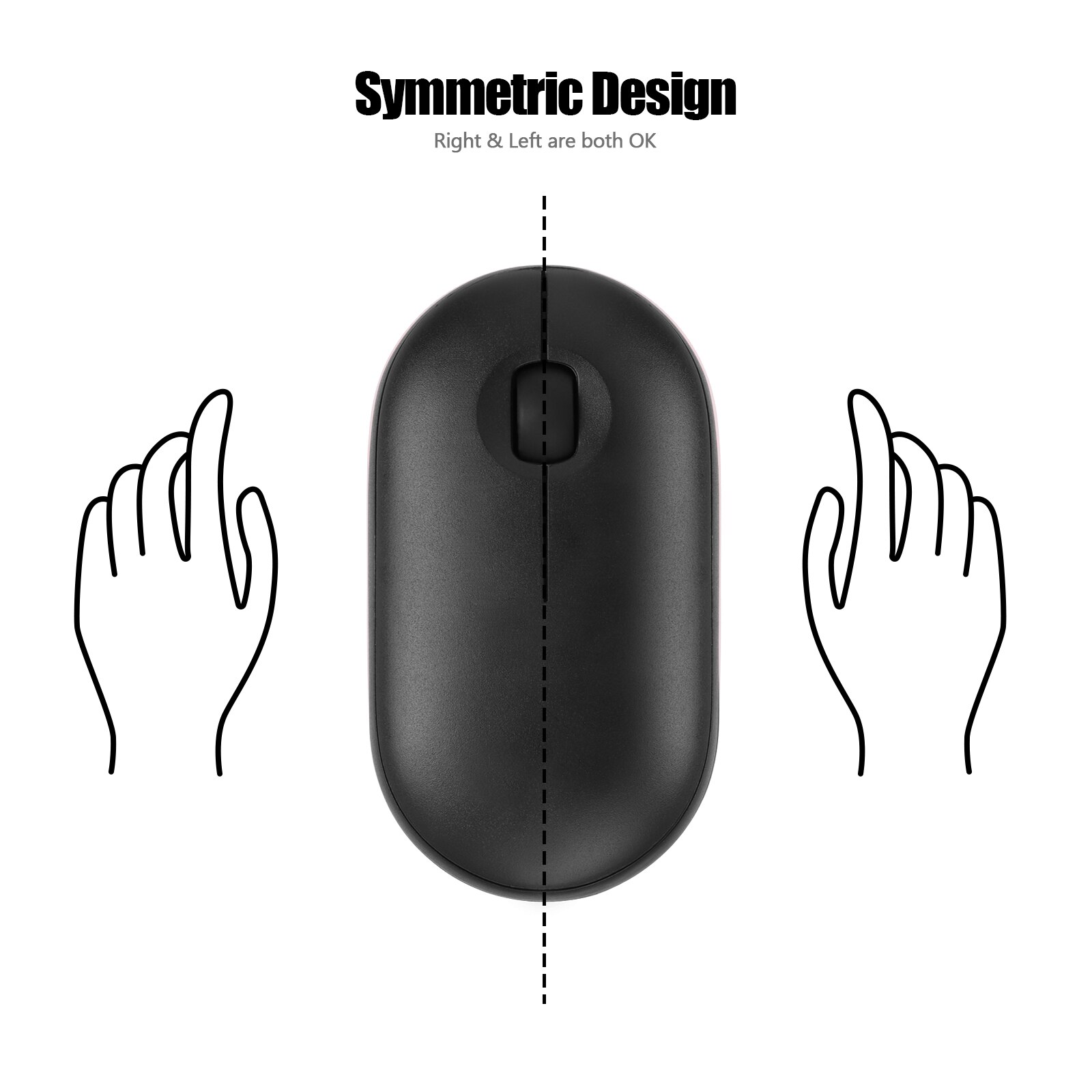 Pebble 2.4G Wireless Mouse Ergonomic Mute Mause Po... – Grandado