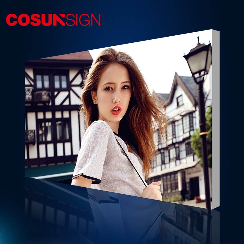 Fabric light box wall mounted led box picture fram... – Grandado