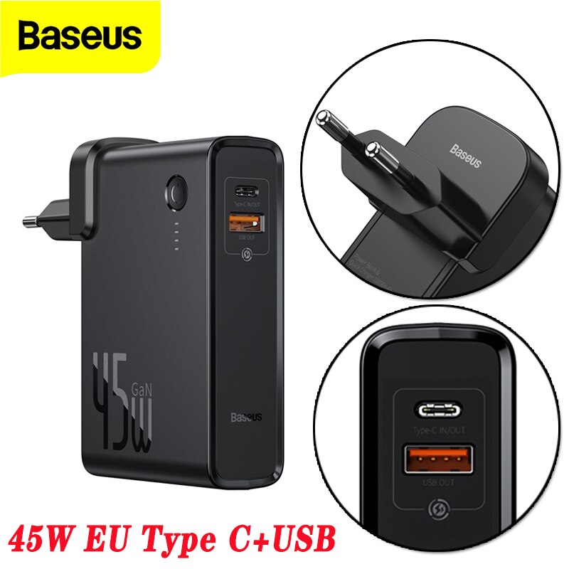 Baseus 2 In 1 Gan Power Bank 10000Mah 45W 5A Quick... – Grandado