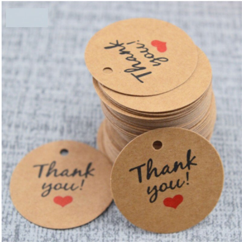 200pcs 3.5cm Round Hang Tags Handmade Sweet Thank ... – Grandado